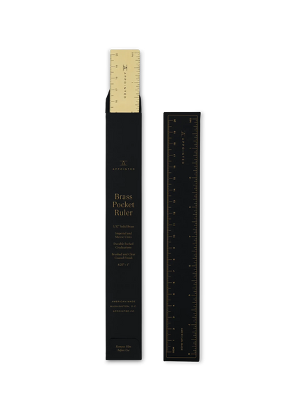 BRASS POCKET RULER – Lennox & Harvey